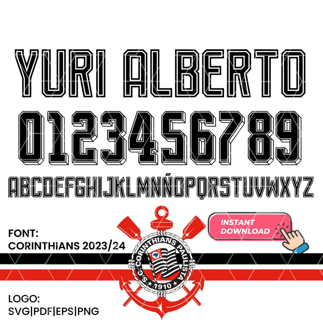 Pack Font Vector Jersey CORINTHIANS 2023/24 Shield Svg Eps Pdf png - Etsy