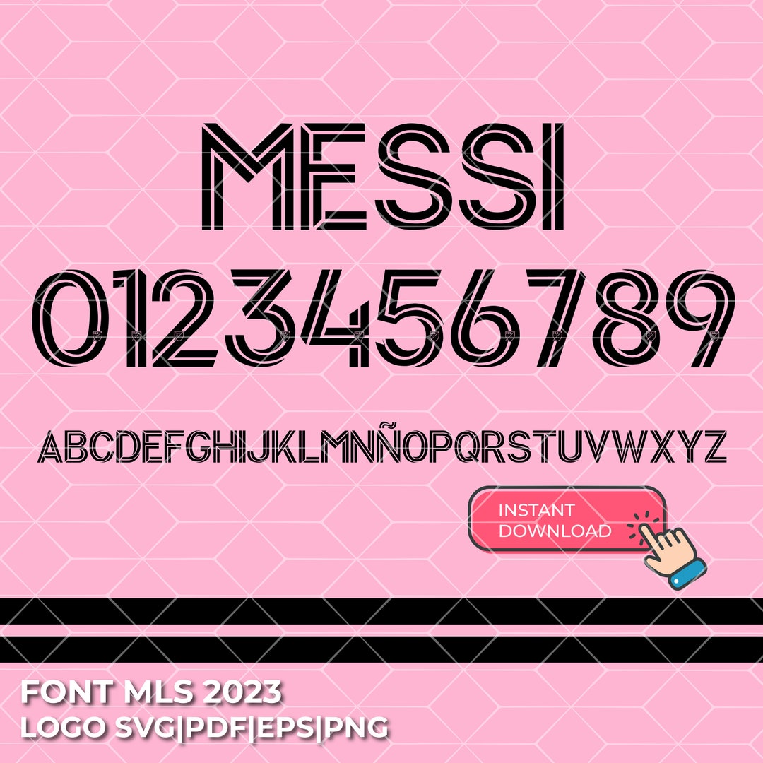 Inter Miami FC Jersey Font .OTF Cutting Kit, Vector File / Football ...