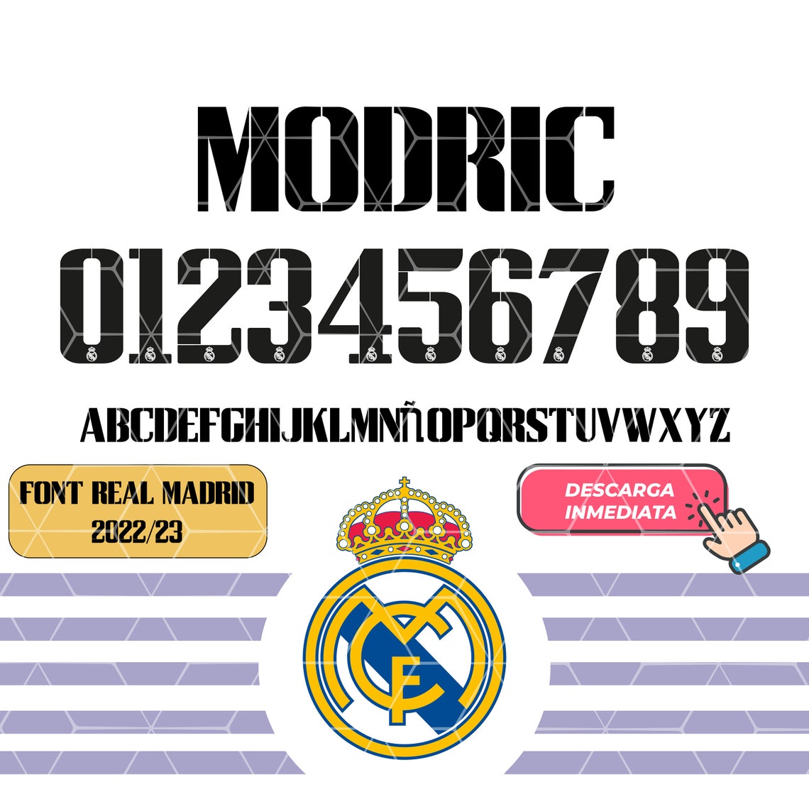 Font Vector Jersey Real Madrid 2022/2023 Soccer Shirt Font - Etsy