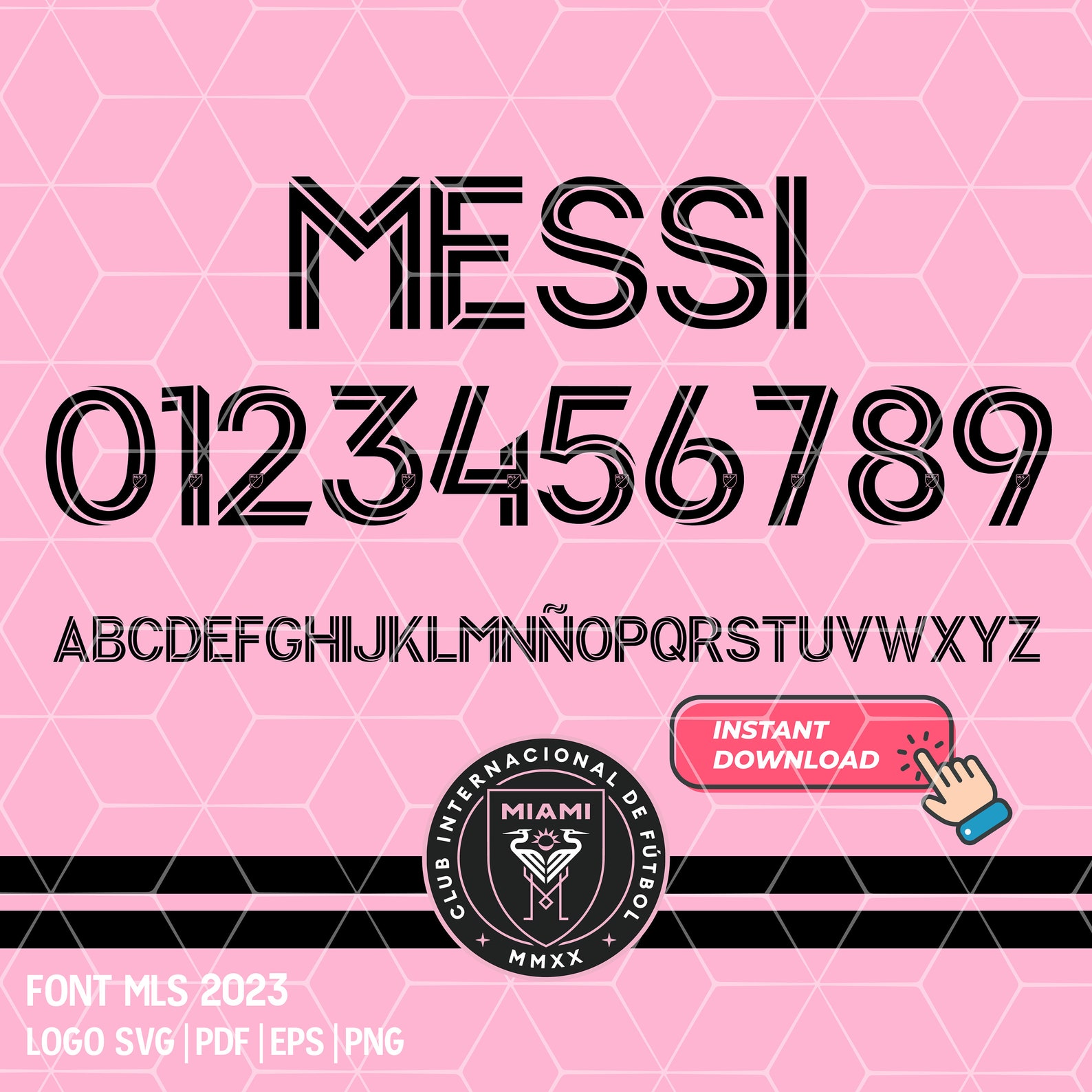 Font Vector NUEVA Camiseta Messi Inter de Miami Escudo Svg - Etsy España
