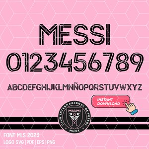 Font Vector NUEVA Camiseta Messi Inter de Miami MLS Escudo - Etsy México