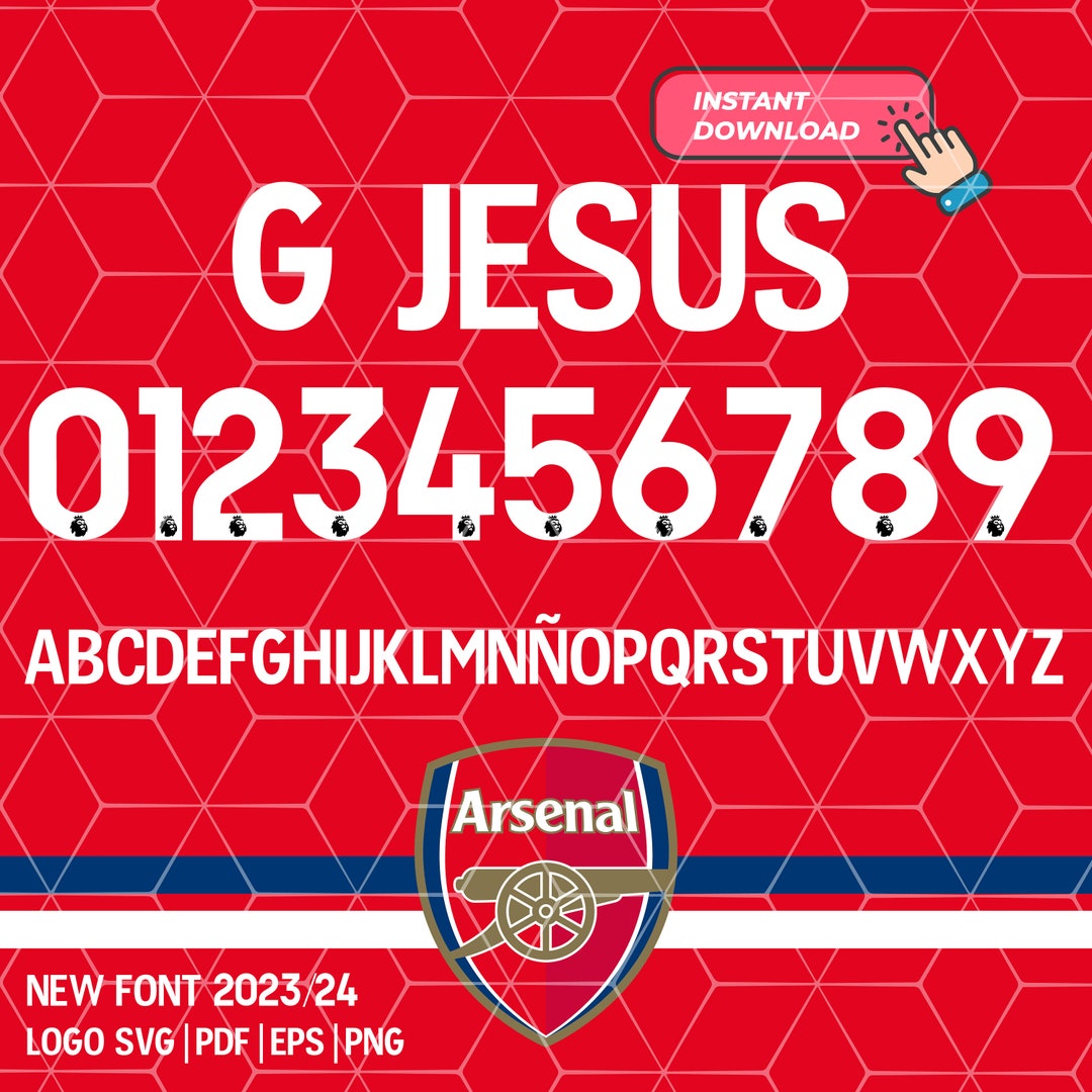 Pack New Font Vector Arsenal 2023/24 Crest/logo in SVG PNG - Etsy