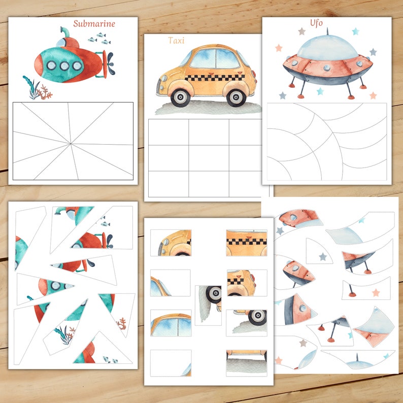 Transport Alphabet-cut and GLUE Activities, Preschool, Kindergarten ...