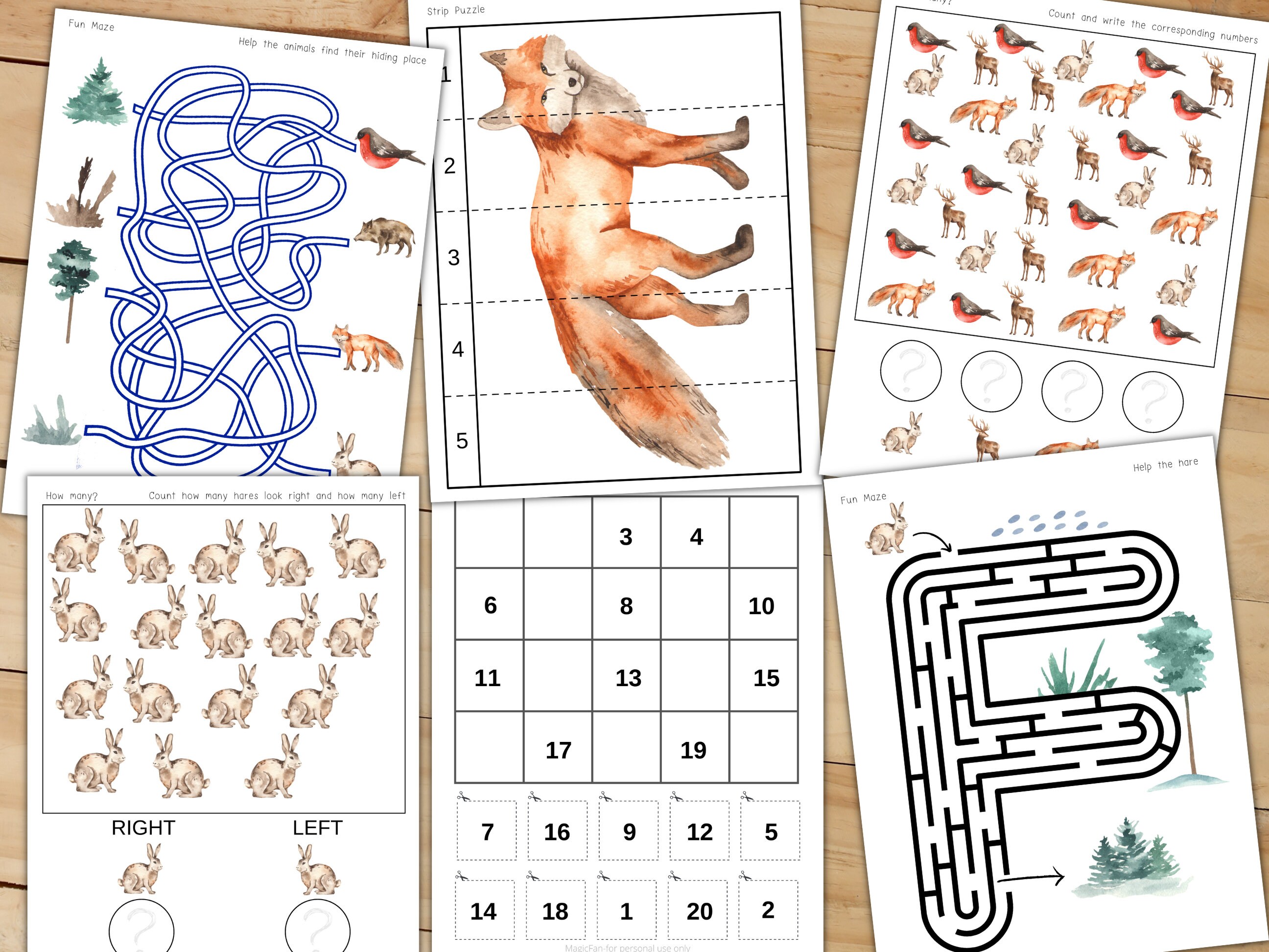 Winter in the Forest - ACTIVITY Pack, Handwriting, Homeschool Printable ...