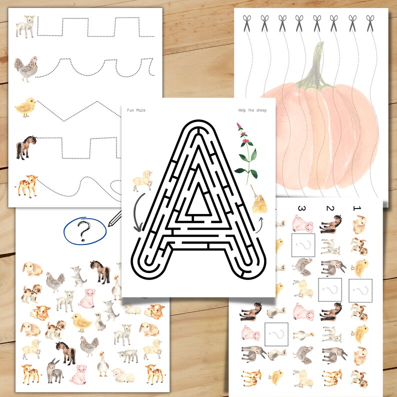 Farm Animals - ACTIVITY Pack, Handwriting, Homeschool Printable ...