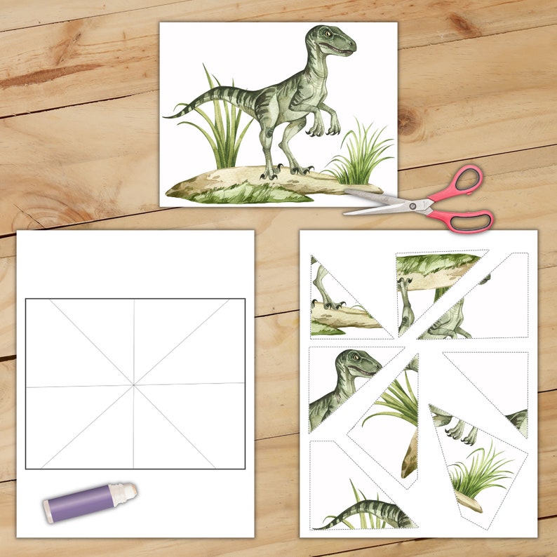 Dinosaurus Prehistoric-cut and GLUE Activities Preschool - Etsy