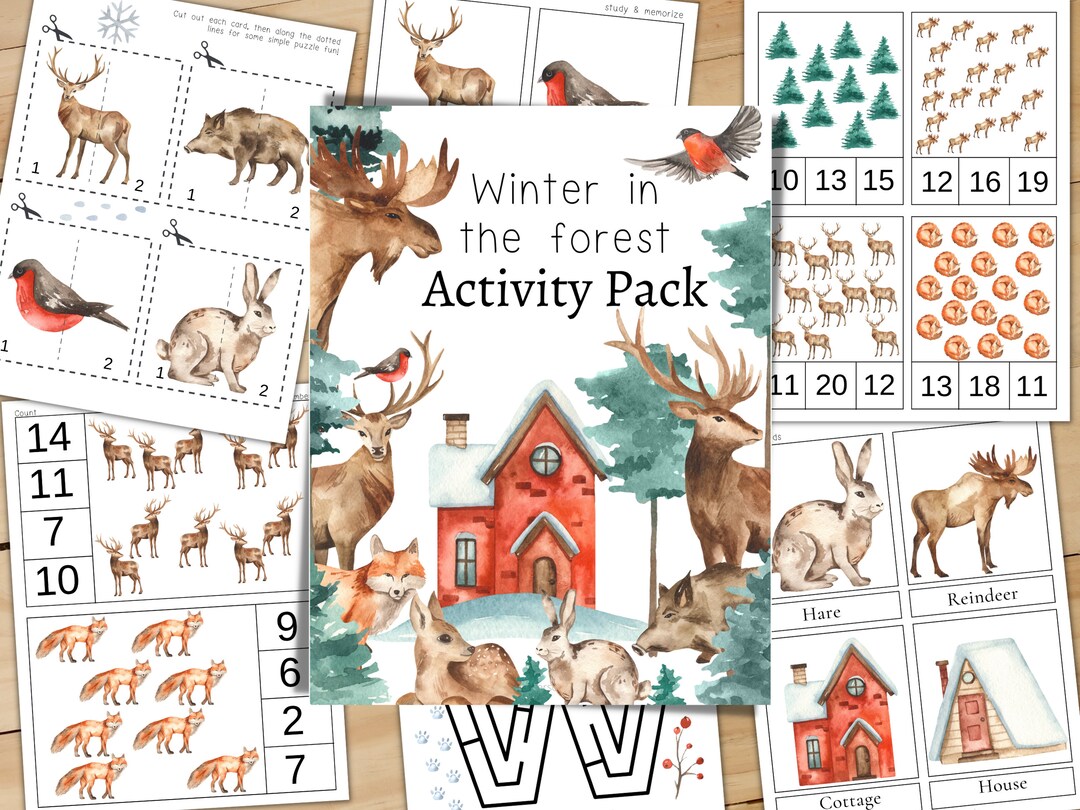 Winter in the Forest - ACTIVITY Pack, Handwriting, Homeschool Printable ...