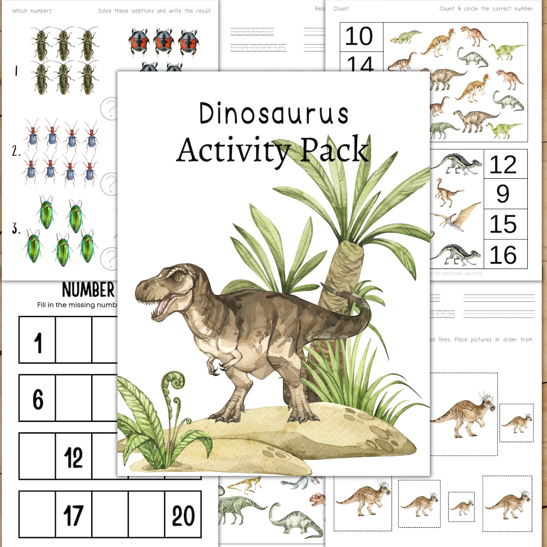 Dinosaurs - ACTIVITY Pack, Handwriting, Homeschool Printable ...