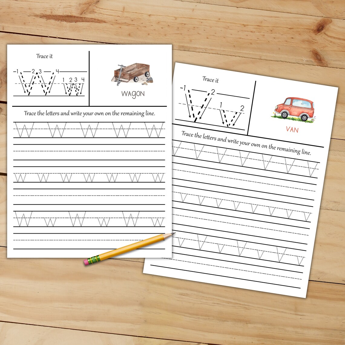 Alphabet A-Z Transportation Tracing Letters Worksheet Printable Pages ...
