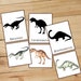 Dinosaurus Prehistoric.part1- Shadow Matching Cards, Montessori Toddler ...