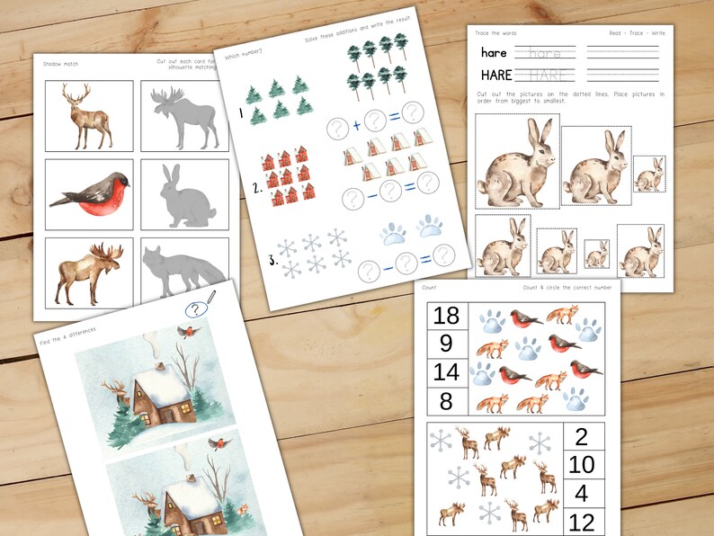Winter in the Forest - ACTIVITY Pack, Handwriting, Homeschool Printable ...