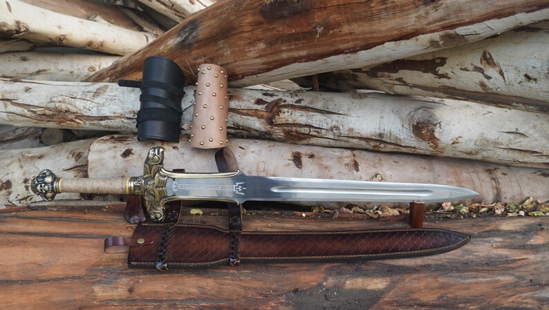 Atlantean Sword Conan Barbarian Sword With Antique Leather Sheath ...