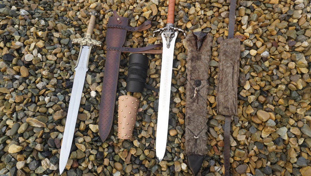 Atlantean Sword Conan Barbarian Sword With Antique Leather Sheath ...