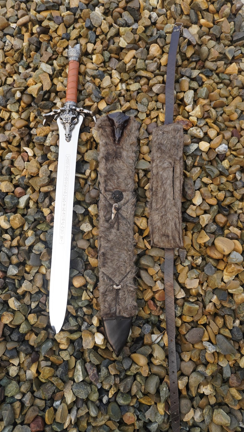 Atlantean Sword Conan Barbarian Sword With Antique Leather Sheath ...