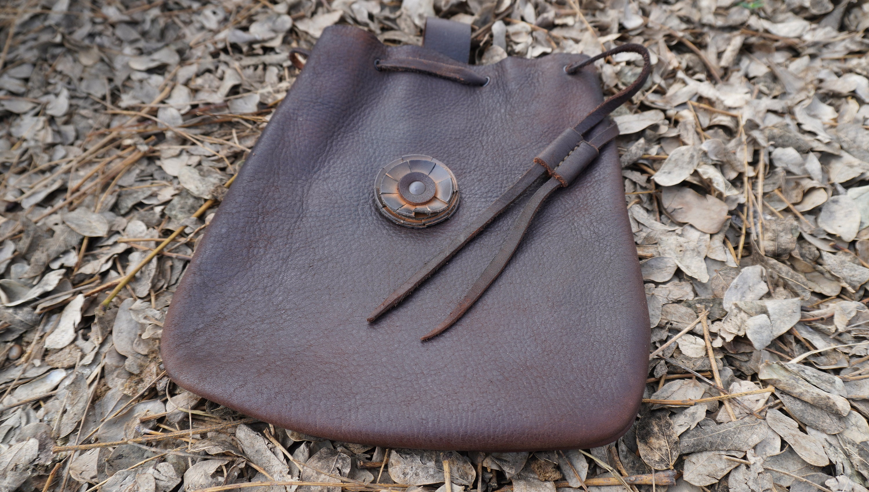 Raven Leather Sporran Bag / Leather Rune Bag /medieval Coin Pouch ...