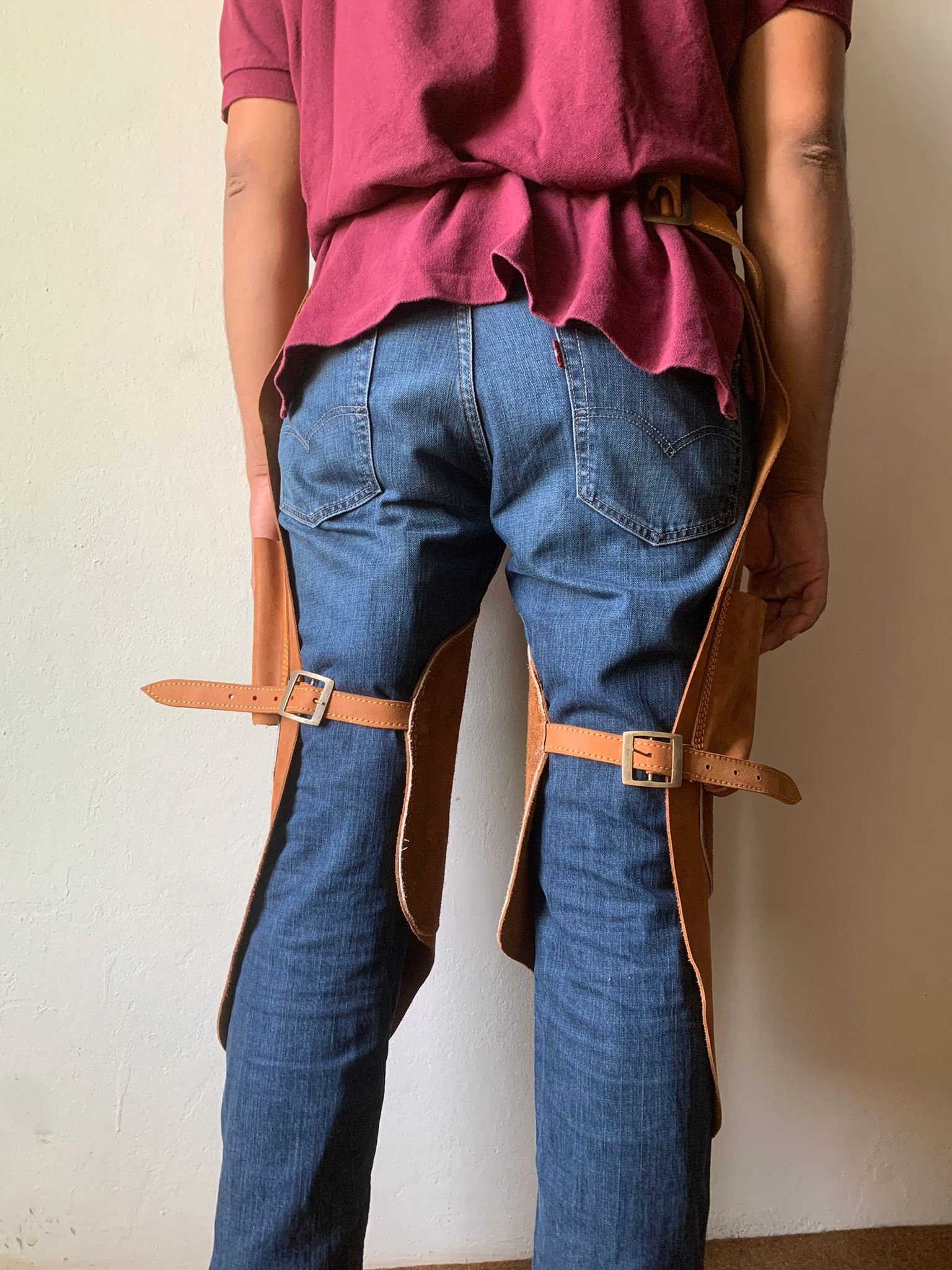 Leather Farrier Apron for Horseshoeing / Chainsaw Chaps - Full Grain ...