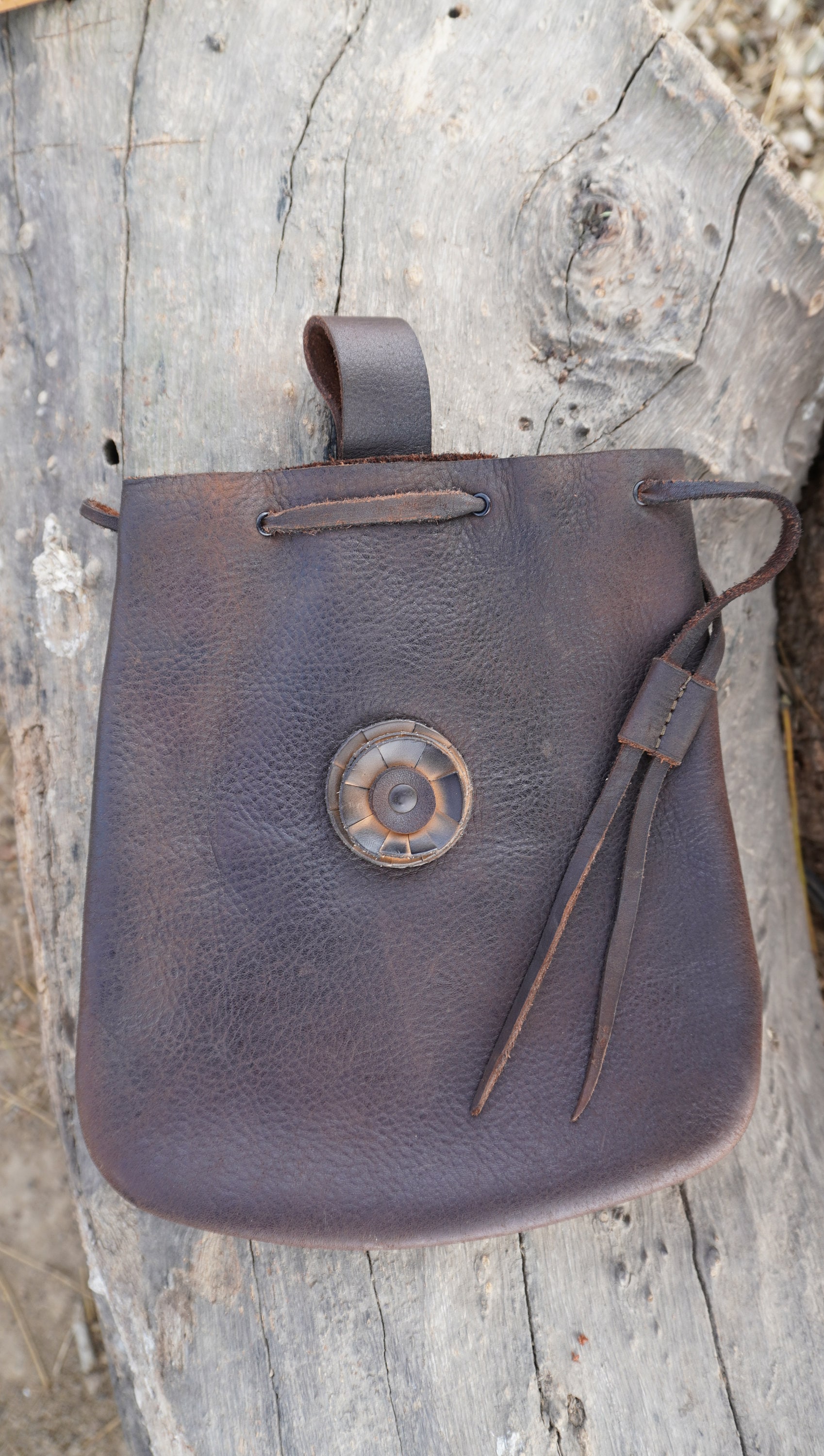 Raven Leather Sporran Bag / Leather Rune Bag /medieval Coin Pouch ...