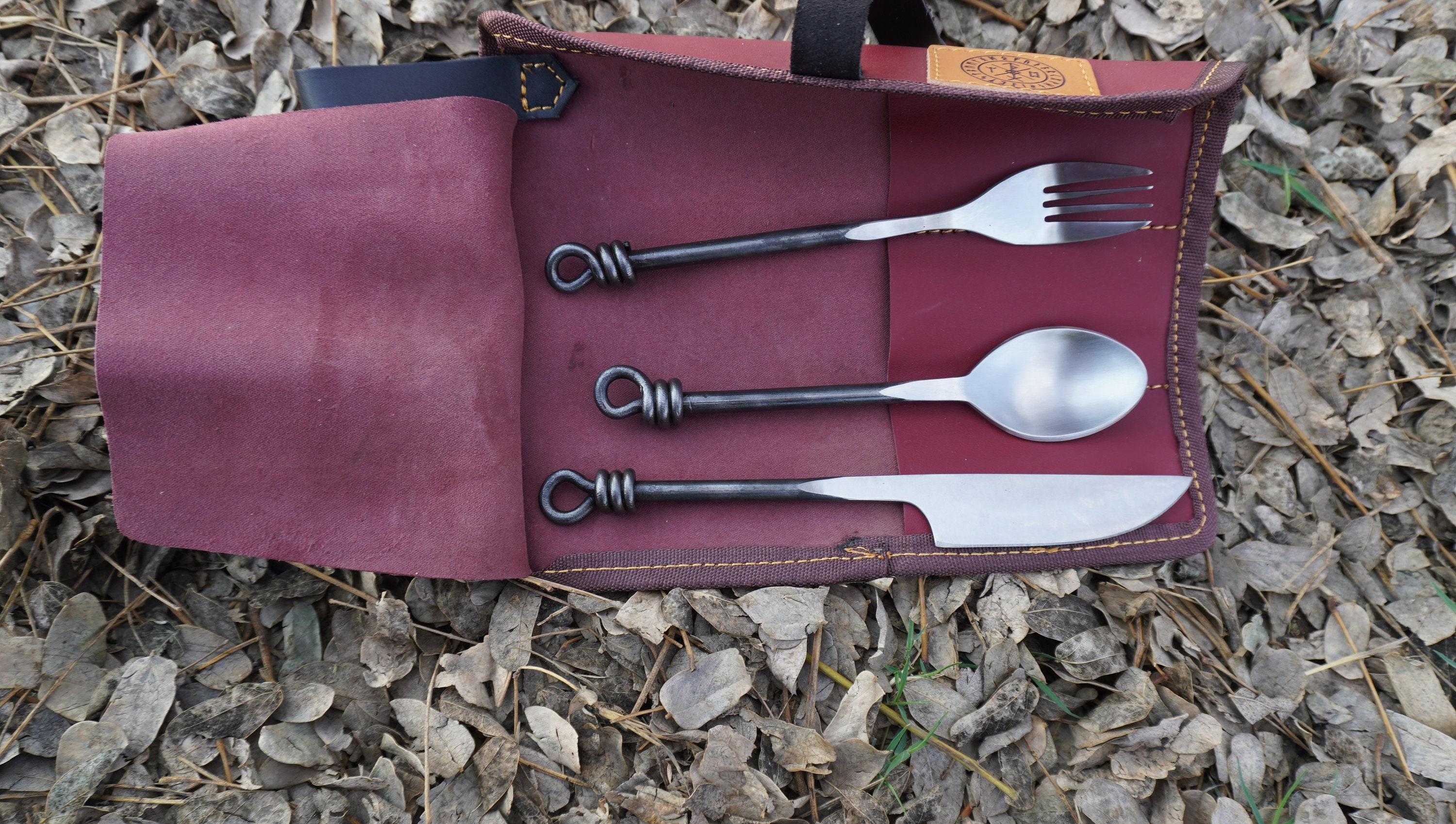 Edge Master Viking Fork Knife and Spoon Medieval Eating Utensil Set ...