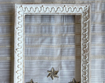 Upcycled Parallelogram Grey/white Vintage Frame - Etsy