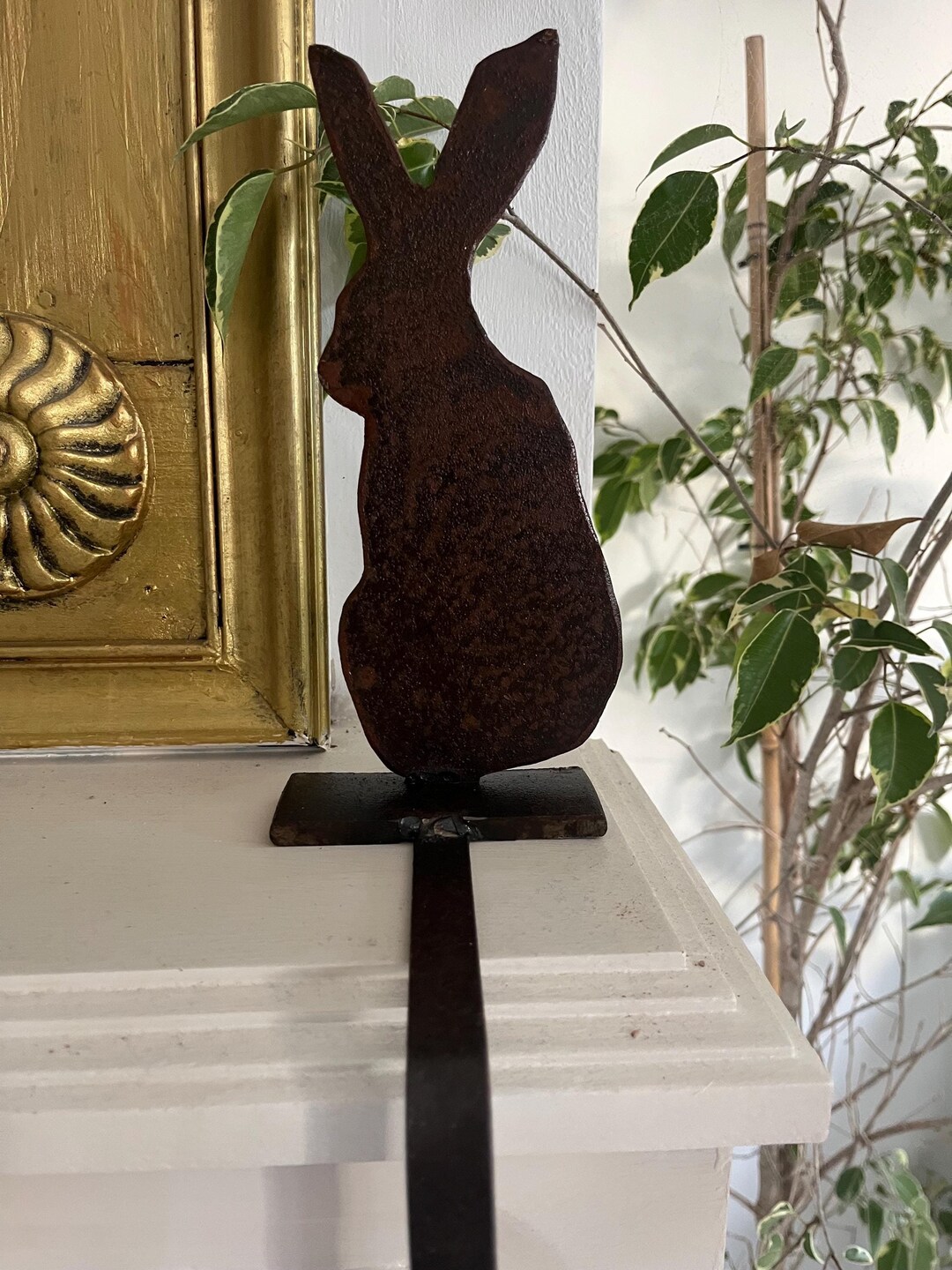 Wrought Iron Fireplace Hook With Hare Motif – Handcrafted Charm for ...