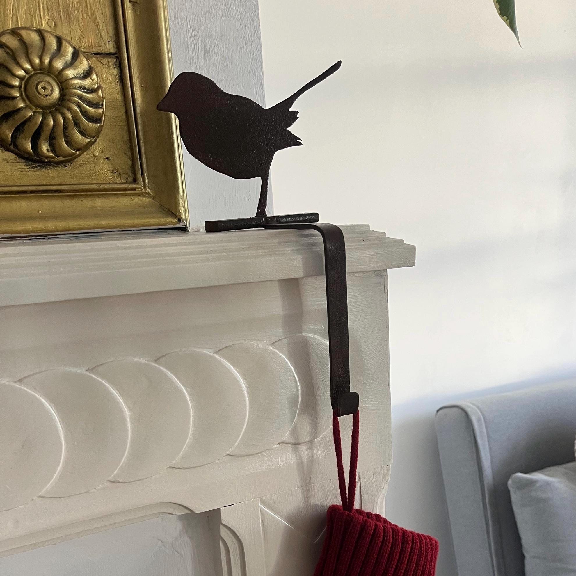 Wrought Iron Fireplace Hook With Robin Motif – Handcrafted Charm for ...
