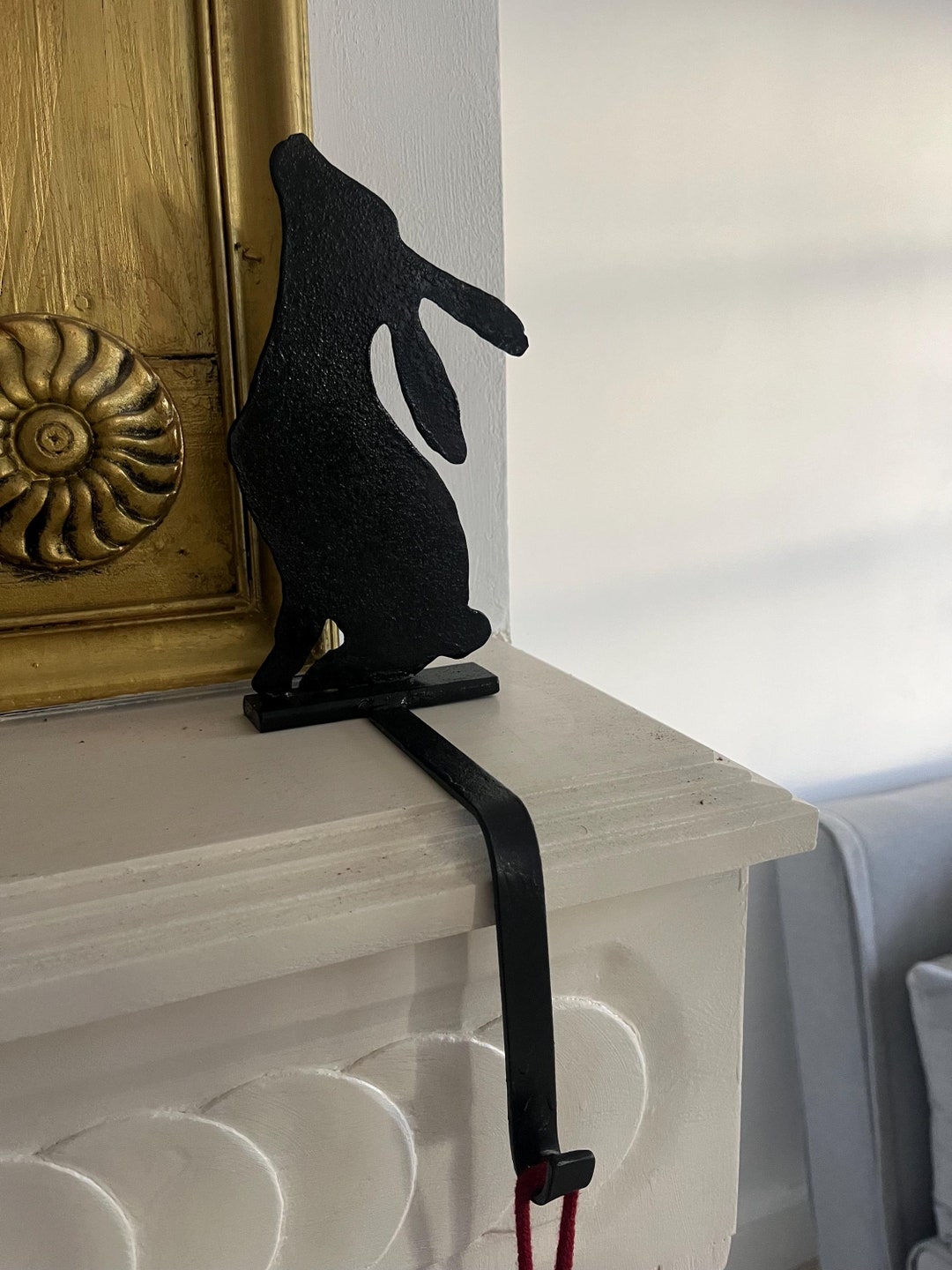 Wrought Iron Fireplace Hook With Hare Motif – Handcrafted Charm for ...