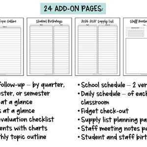 School Social Worker Planner or School Counselor Planner Dated and ...