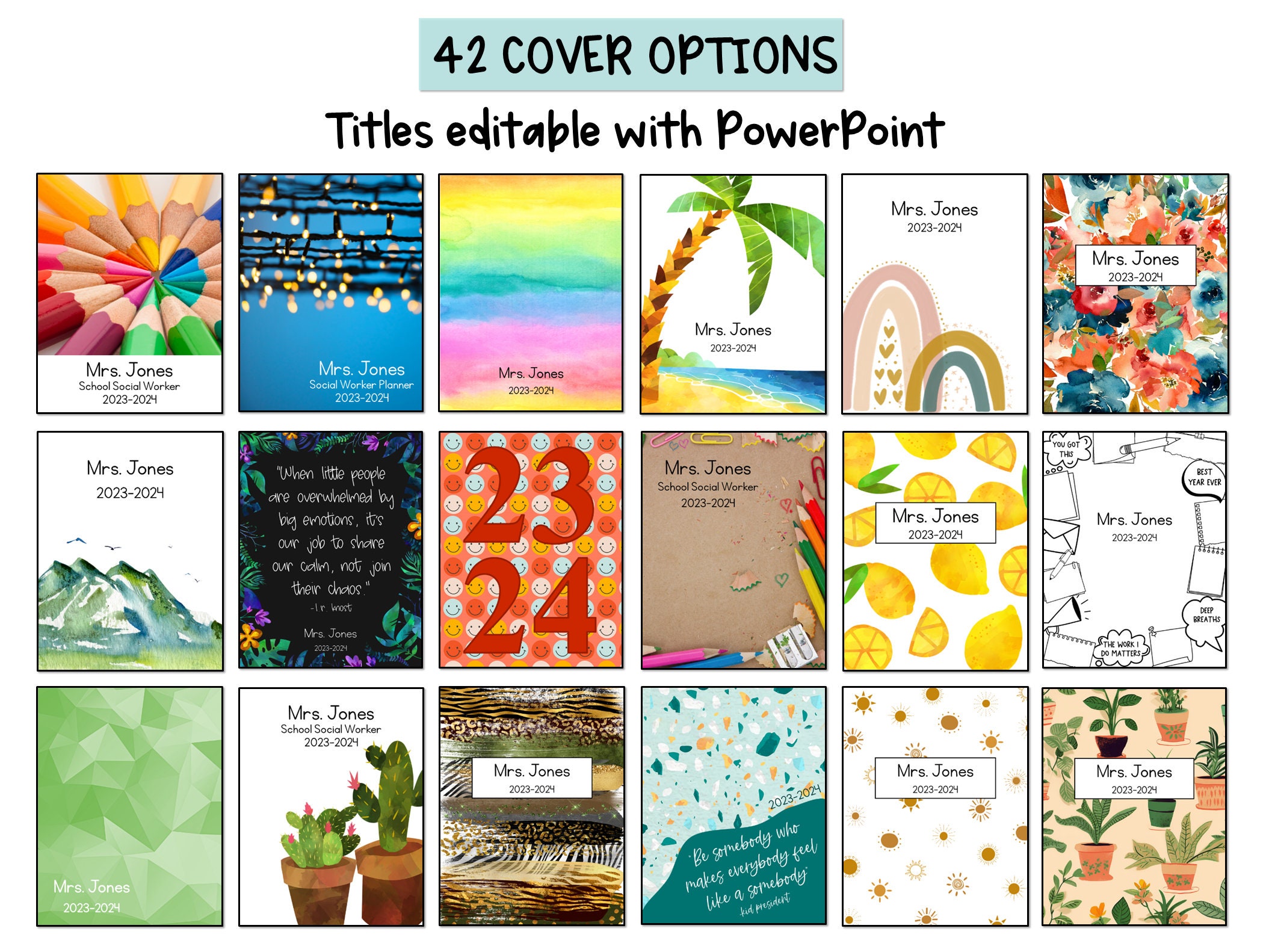 School Social Worker Planner or School Counselor Planner Dated - Etsy