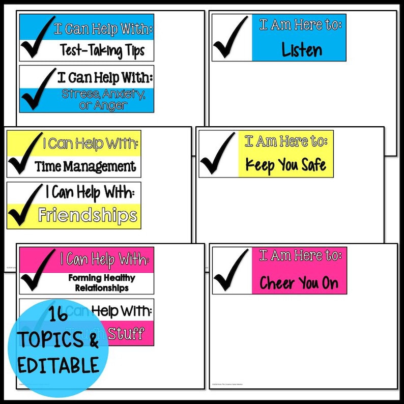 Counselor Roles Bulletin Board, Middle School Office Decor (digital ...