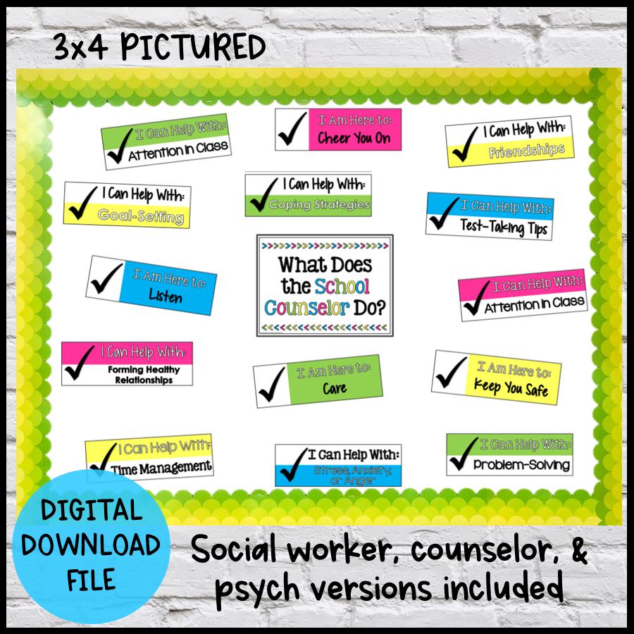 Counseling Bulletin Board Roles of a Social Worker or Roles of a ...