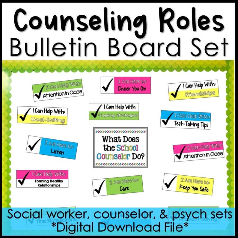Counseling Bulletin Board Roles of a Social Worker or Roles of a ...