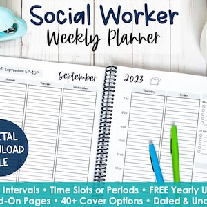 School Social Worker Planner or School Counselor Planner Dated - Etsy