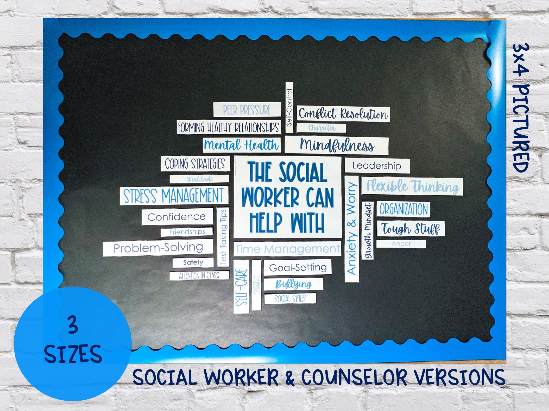 Counseling Bulletin Board Collage Roles of a Social Worker or - Etsy