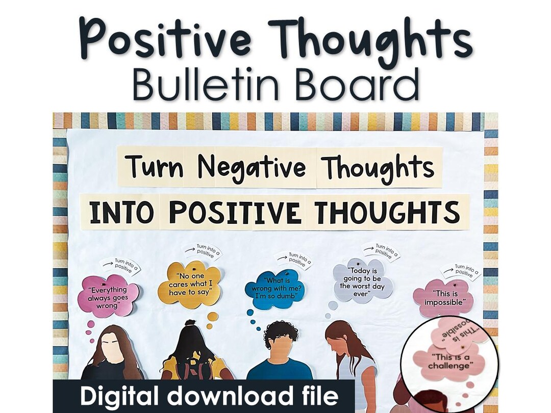Counseling Bulletin Board for Negative Thoughts and Positive Thoughts ...