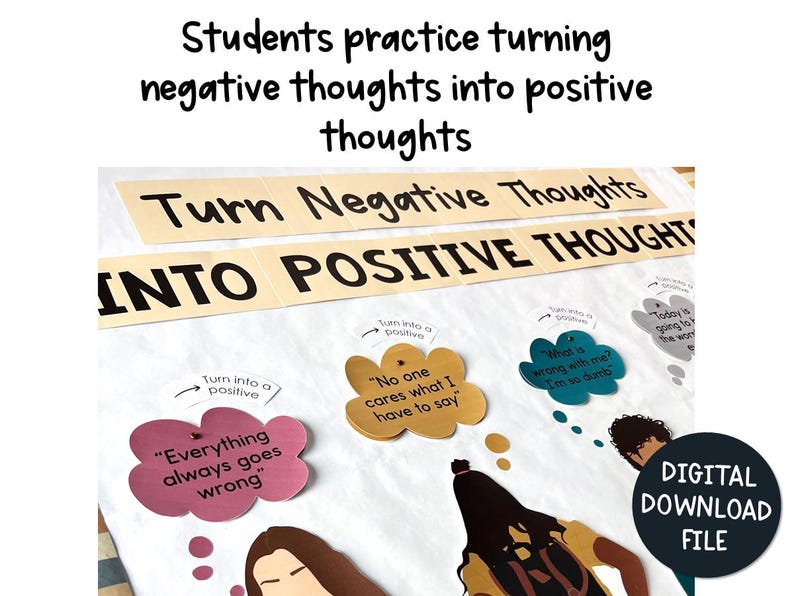 Counseling Bulletin Board for Negative Thoughts and Positive Thoughts ...