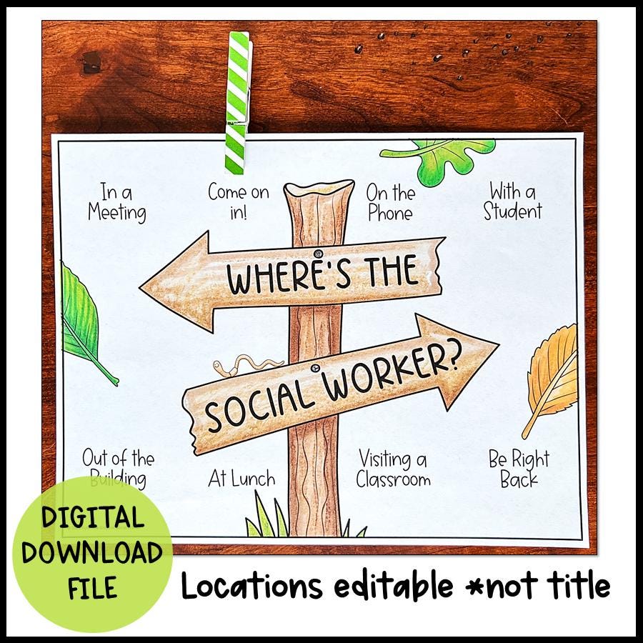 Where is the Counselor Sign, Where is the Social Worker Sign, Where is ...