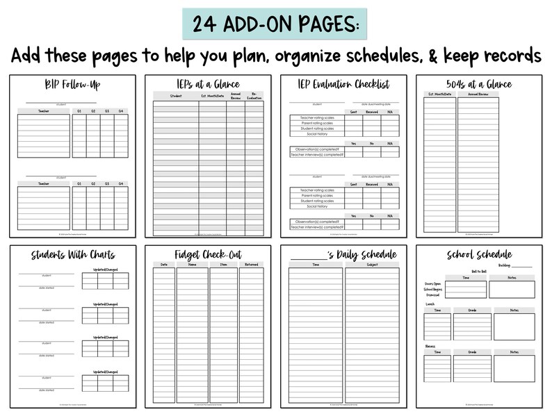 School Social Worker Planner or School Counselor Planner Dated - Etsy