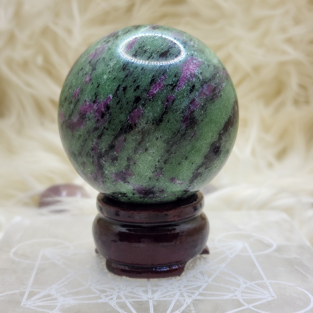 Ruby in Zoisite Sphere - Etsy
