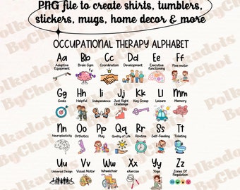 Occupational Therapy Alphabet PNG, ABC of Occupational Therapist Png ...