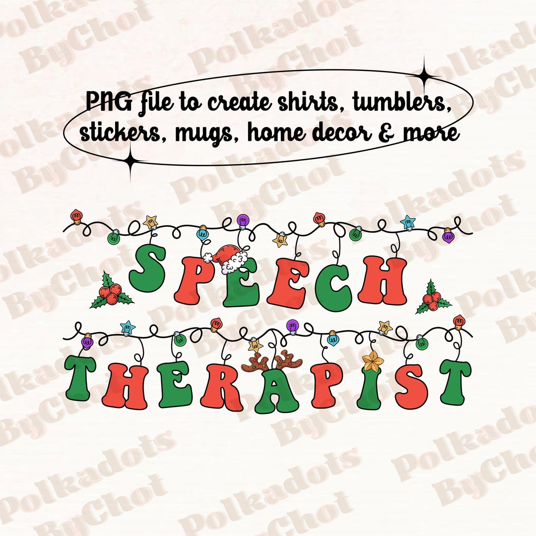 Speech Therapist Png, Christmas Speech Language Pathologist, SLP ...