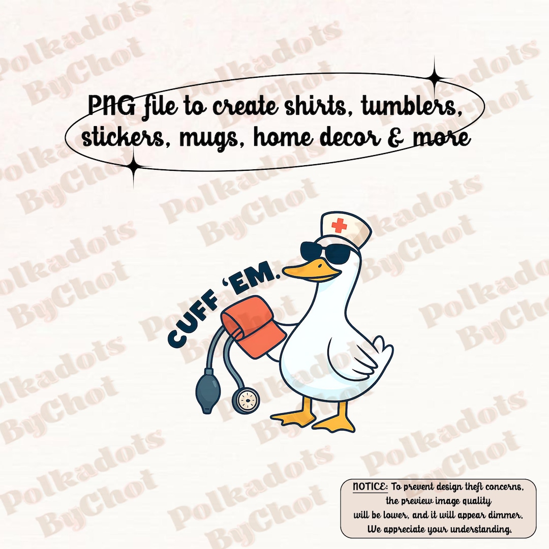 Funny Goose Nurse Png, ER Nurse Png, RN Nurse Png Cuff Em Yapper Nurse ...