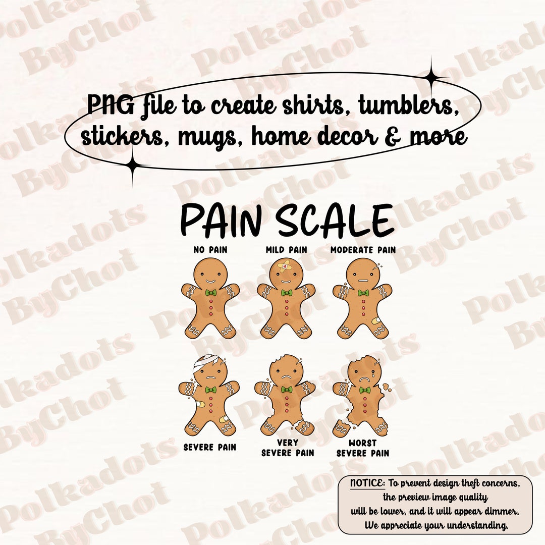 Funny Pain Scale Digitals, Christmas Nurse PNG, Funny Christmas PNG ...