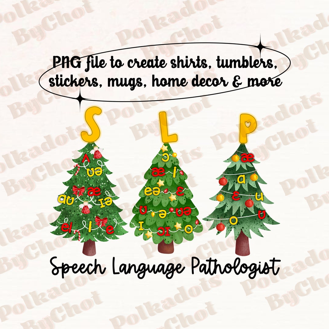 SLP Christmas Tree Png, IPA Vowel Christmas Png, Xmas Speech Language ...