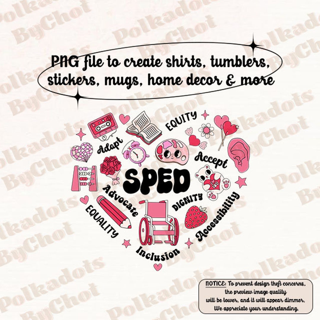 Special Education Heart Valentine, SPED Teacher Png, Special Education ...