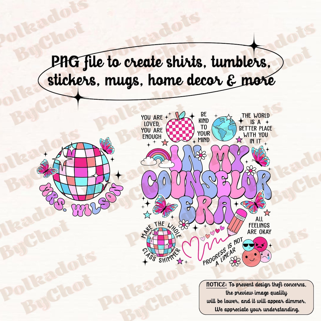 Personalized School Counselor Png, in My School Counselor Era, School ...
