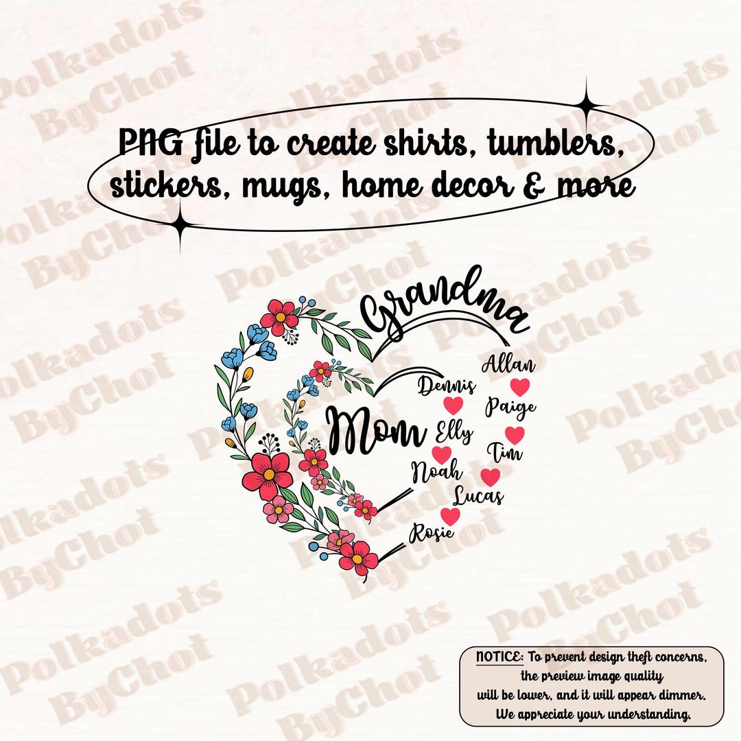 Personalized Grandma Heart Png, Grandma Png, First Mom Now Grandma Png ...