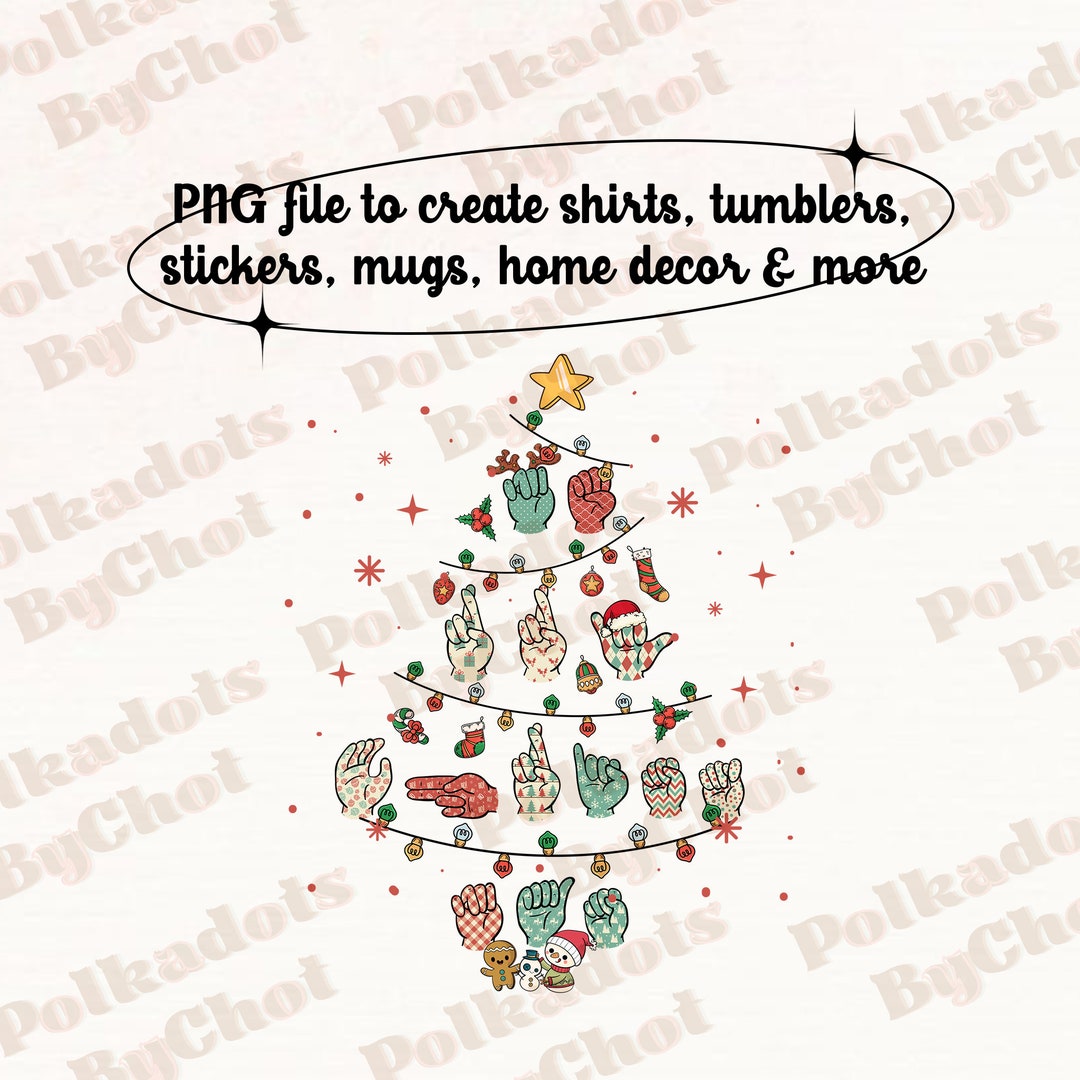 Sign Language Christmas Tree Png, Merry Christmas ASL, ASL Christmas ...