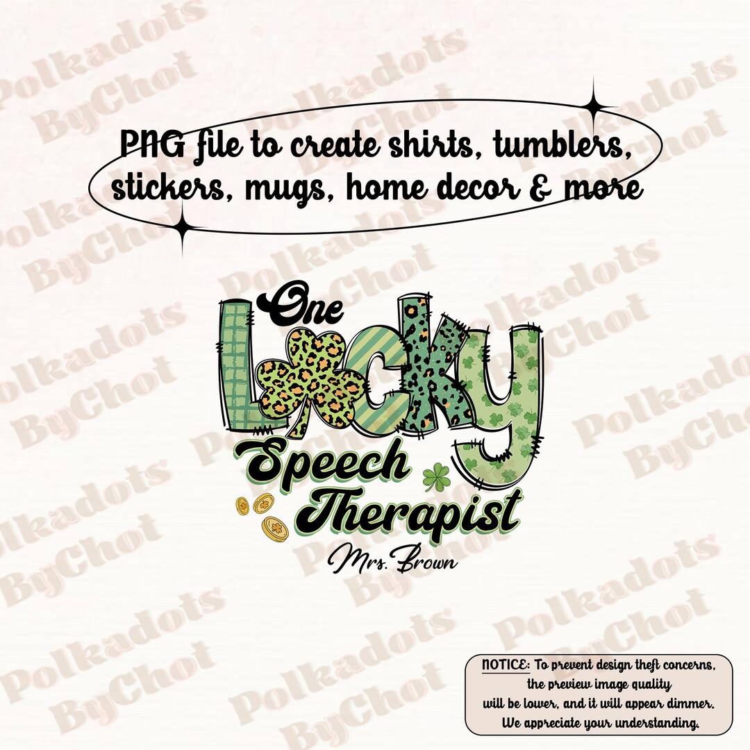Speech Therapy Png, One Lucky Speech Therapist Png, St Patrick Speech ...