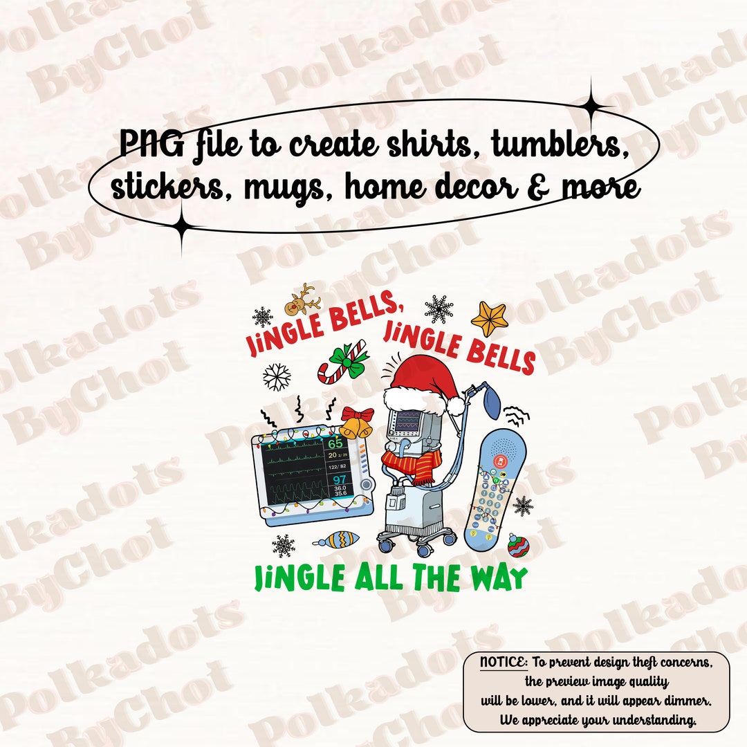 Christmas ICU Nurse Png,jingle Bells Jingle All the Way PNG, Call Light ...