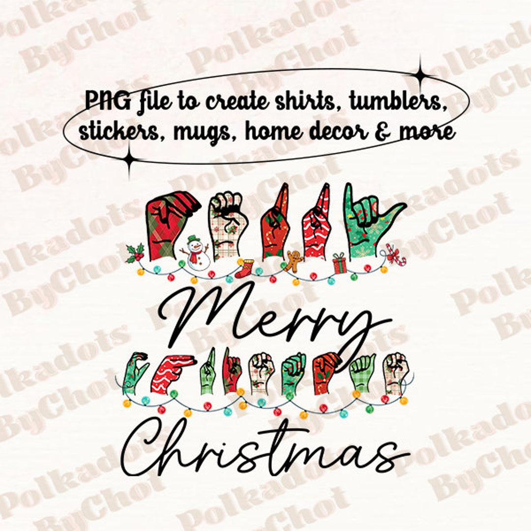 ASL Christmas Png, Sign Language Christmas Png, ASL Png, Hand Language ...